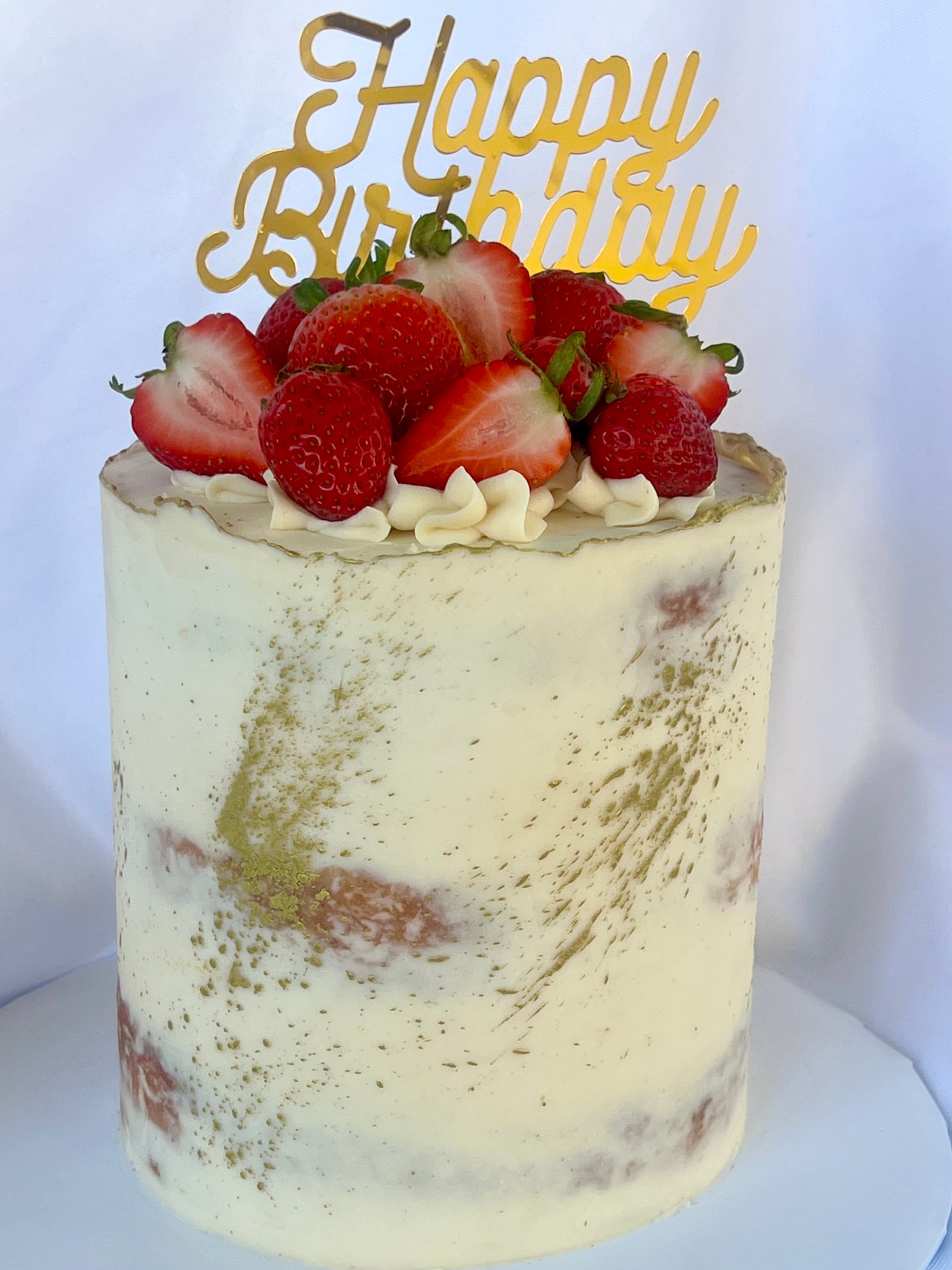 Semi-Naked Gold Splatter Cake | Mini Snack Confections